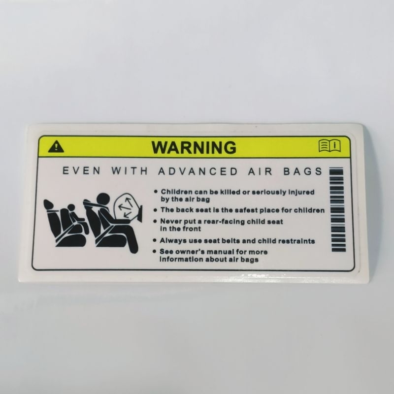 Jual sticker warning air bags Mercedes-Benz CLS E S Sun Visor Air Bag ...