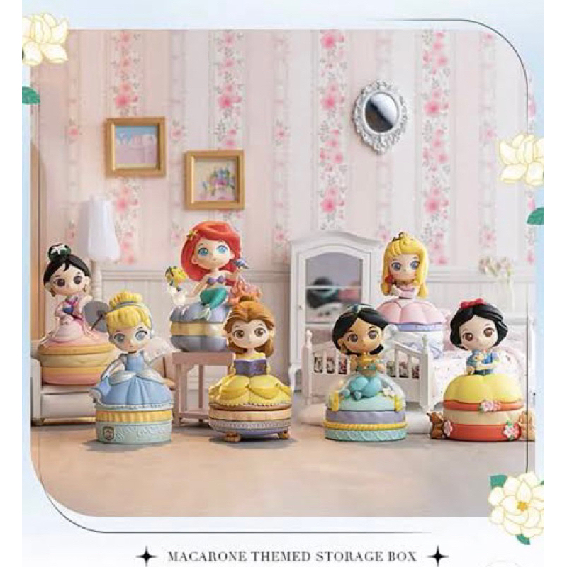 Jual MINISO Disney Blind Box Disney Princess Macaron Jewelry Box Series ...