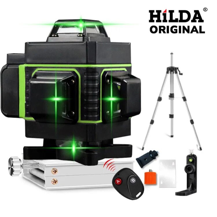 Jual BSDMall- Laser Level 16 Line 4D HILDA Self Leveling Full Set With ...