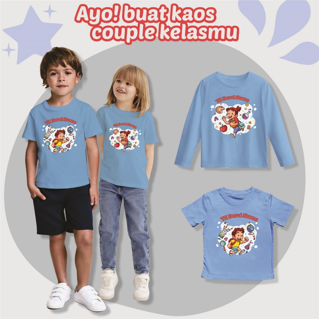 Jual Kaos Custom Kelas Paud TK SD Seragam anak dan Dewasa bisa pakai nama anak couple gathering ...