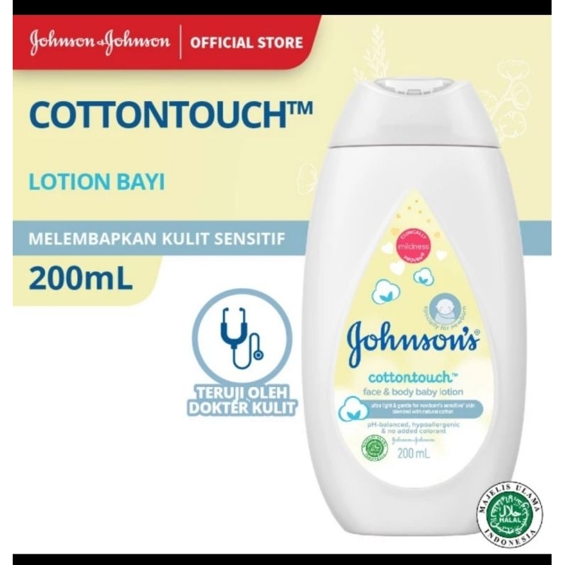 Jual JOHNSONS CottonTouch Face & Body Baby Lotion - Losion Bayi 200ml ...