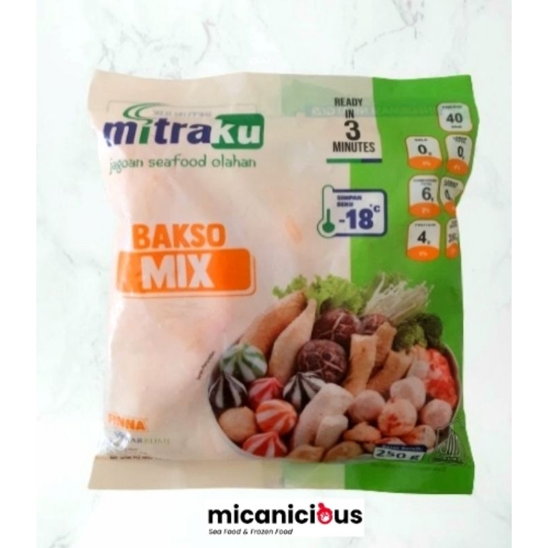 Jual MITRAKU BAKSO MIX / DUMPLING ANEKA RASA 250gr | Shopee Indonesia