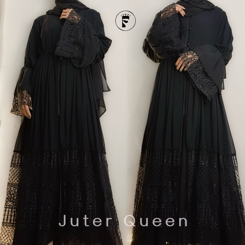 Jual JUTER (JUBAH OUTER) Abaya hitam Outer queen Abaya queen | Shopee ...