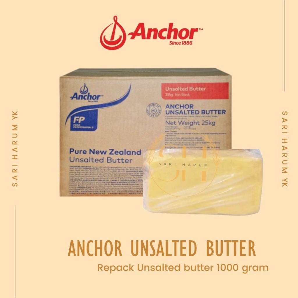 Jual Butter | Butter Tawar | unsalted Butter | Anchor Unslated Butter ...