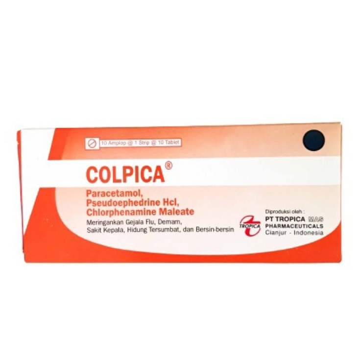 Jual COLPICA 1 STRIP@10 TABLET / DEMAM PILEK | Shopee Indonesia