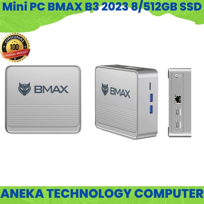 Jual Mini PC BMAX B3 2023 8/512GB SSD Intel QuadCore N5095 HDMI Windows ...
