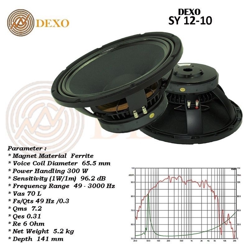 Jual Dexo SY12-10 Speaker Komponen 12 Inch 300 Watt | Shopee Indonesia