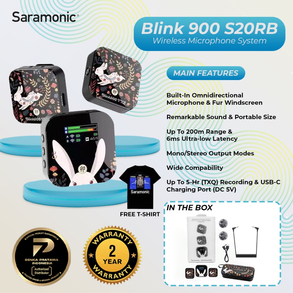 Jual Saramonic Blink 900 S20RB Rabbit Edition Wireless Microphone Resmi ...