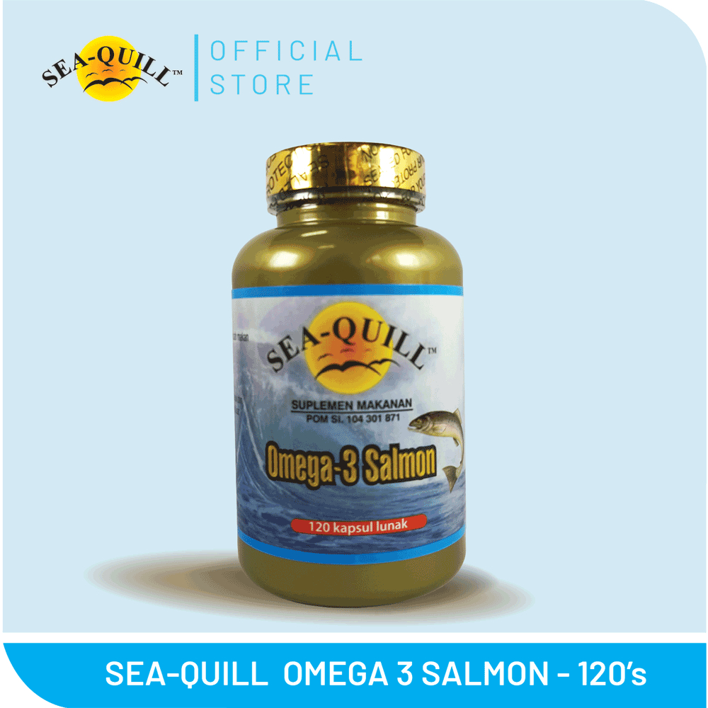 Jual Sea Quill omega 3 salmon 120 softgel minyak ikan salmon vitamin ...