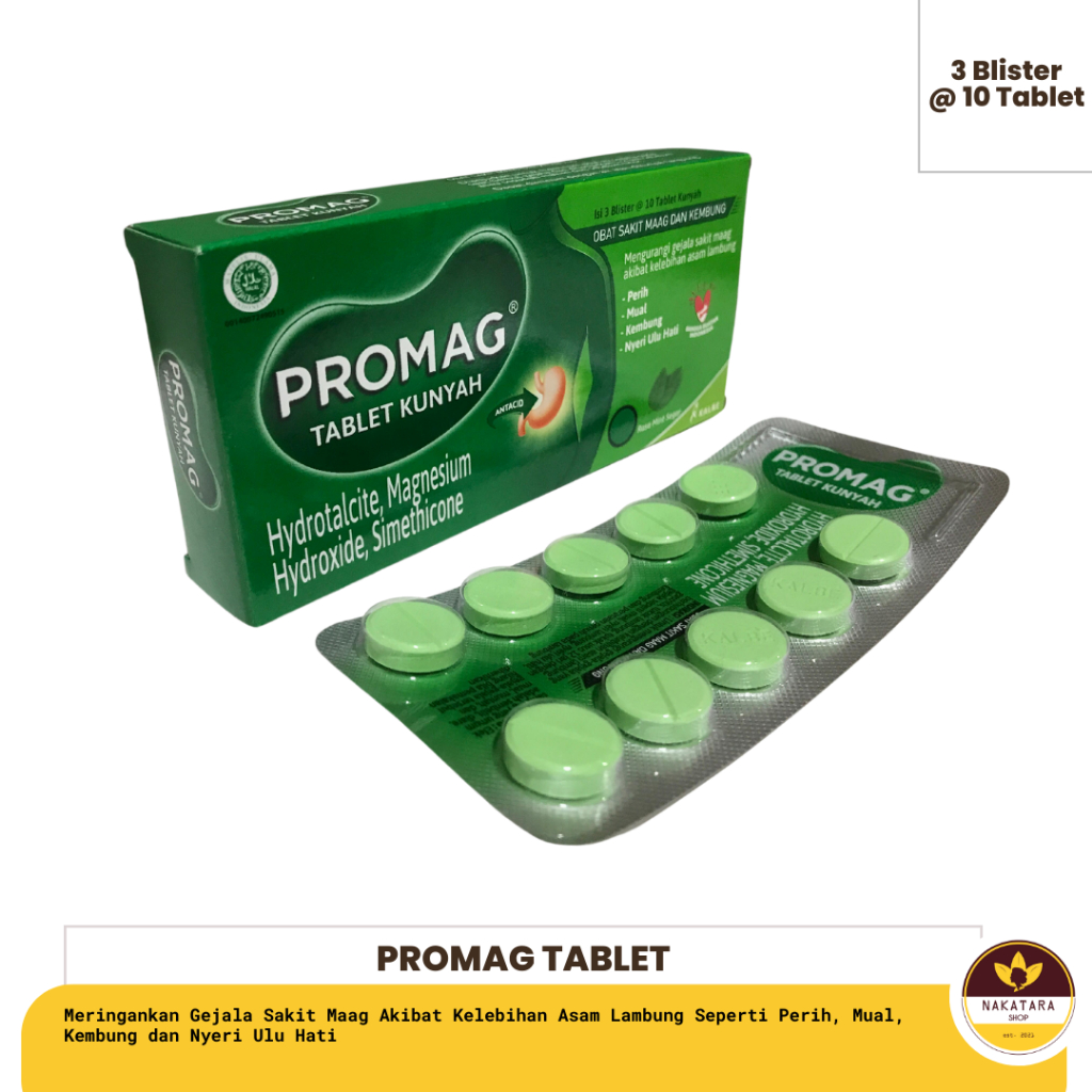 Jual PROMAG TABLET 1 BOX ISI 30 TABLET - UNTUK SAKIT MAAG | Shopee ...