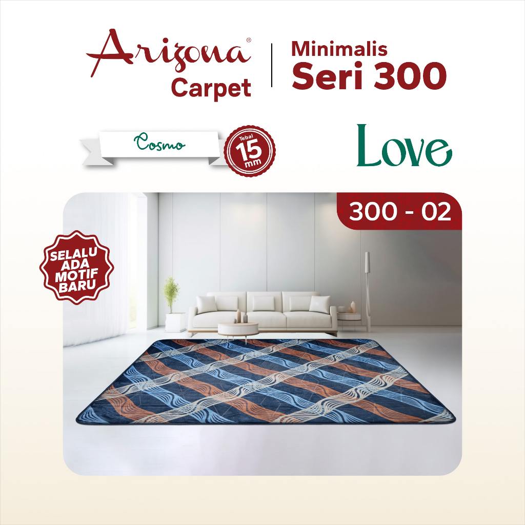 Jual [190x270cm] Arizona Carpet Cosmo Love Karpet Busa Malaysia Motif ...