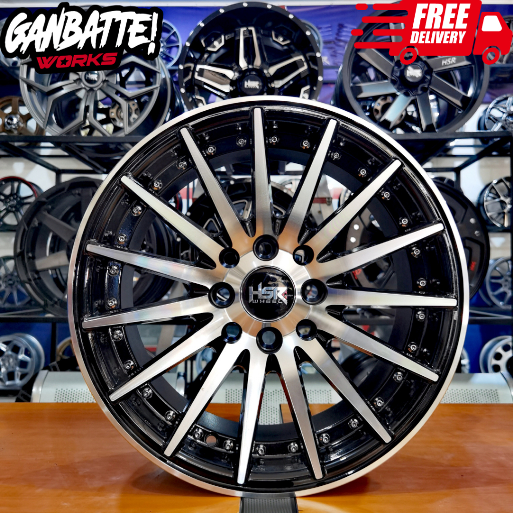 Jual velg racing HSR tipe TSUKUBA, lebar belakang cocok untuk mobil, AGYA, SIGRA, MOBILIO ...