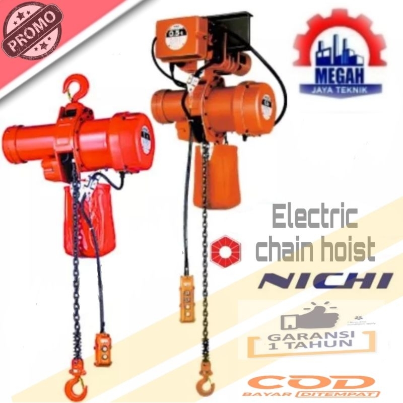 Jual Electric chain hoist Nitchi MH5, 2 ton 6 meter 380/3phase (with ...