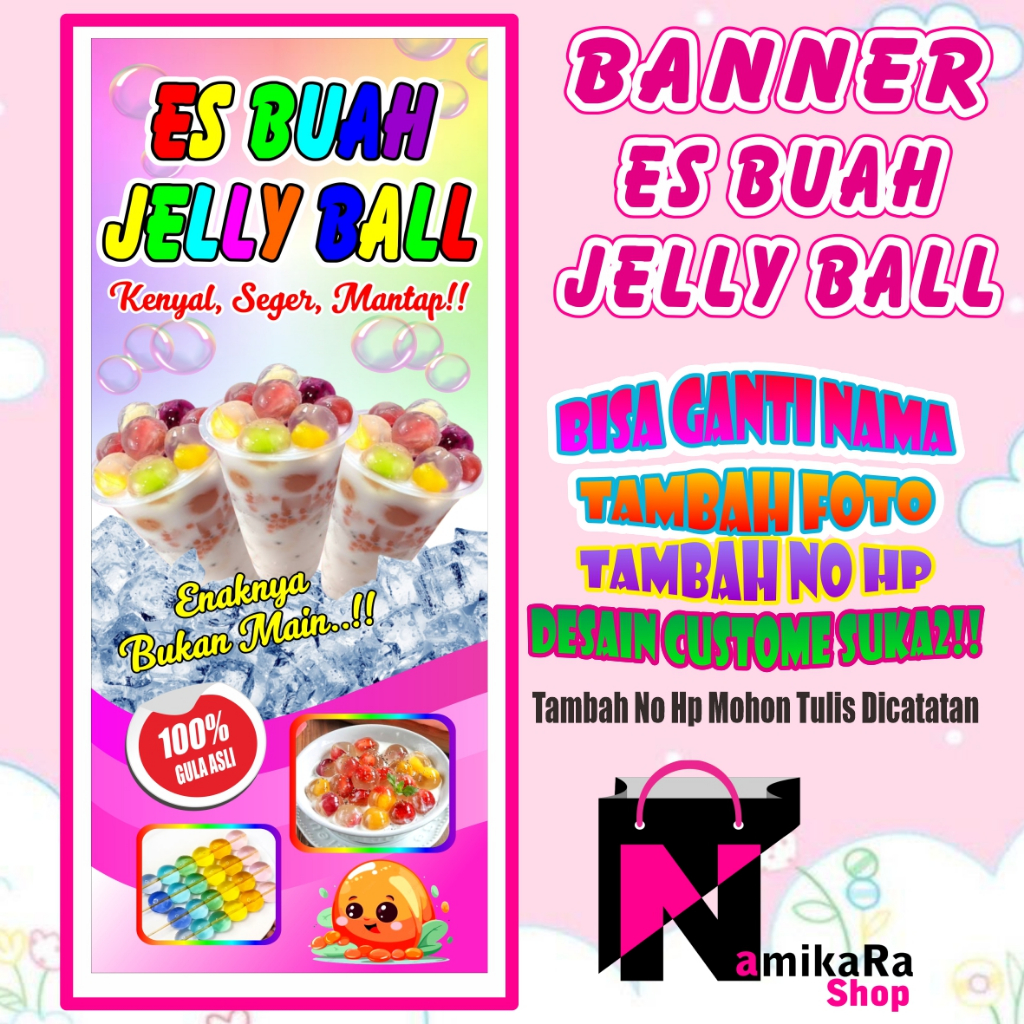 Jual Spanduk Banner Backdrop Jelly Ball / Banner Es Buah Jelly Ball ...