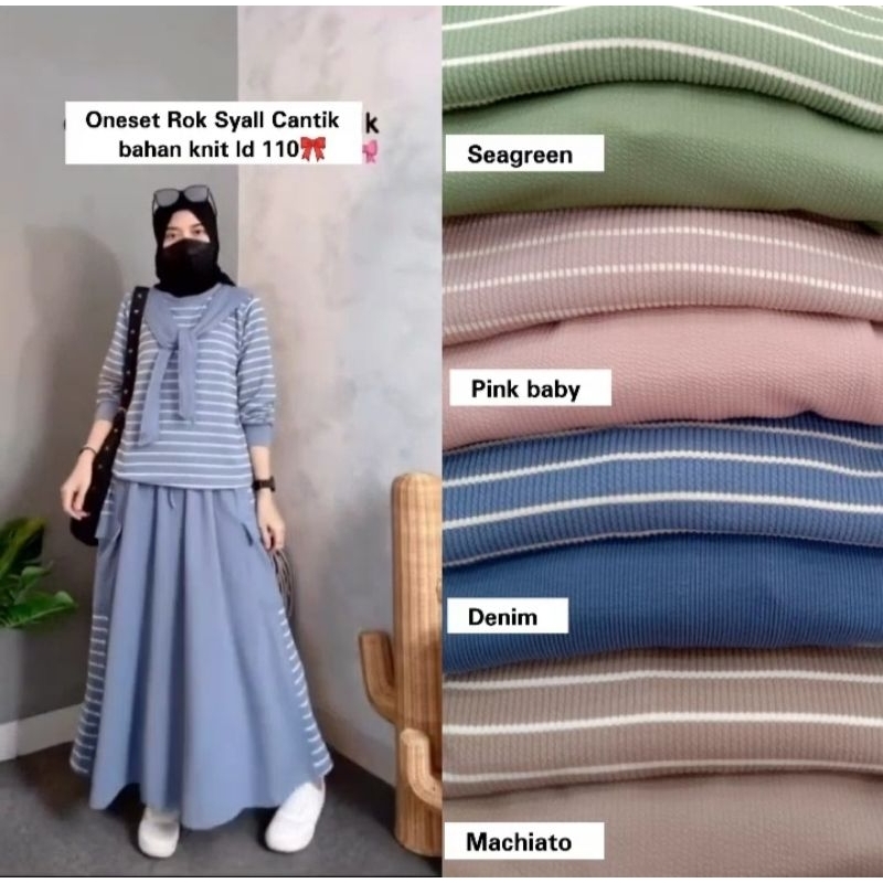 Jual Oneset Rok Knit Baju Setelan Wanita Korean Style Kekinian | Shopee ...