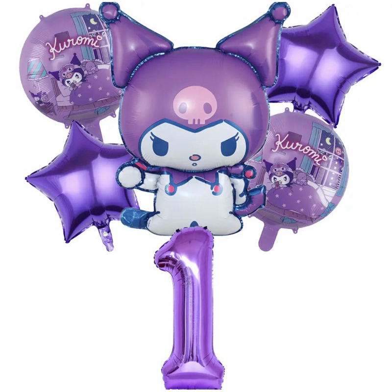 Jual 6pcs PAKET BALON SANRIO KUROMI MELODY CINNAMOROLL ANGKA 80cm ...