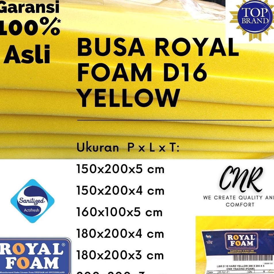 Jual Surprise Busa surpet yellow Royal Foam d16 uk15x2 tebal 4dan 516x1x5cm18x2tebal ...