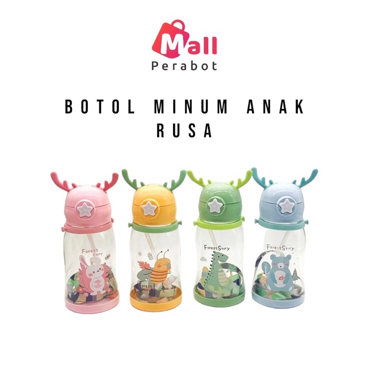 Jual Harga Update Mall Perabot Botol Air Minum Anak Plastik Sedotan 61ml Model Tanduk Rusa Lucu ...