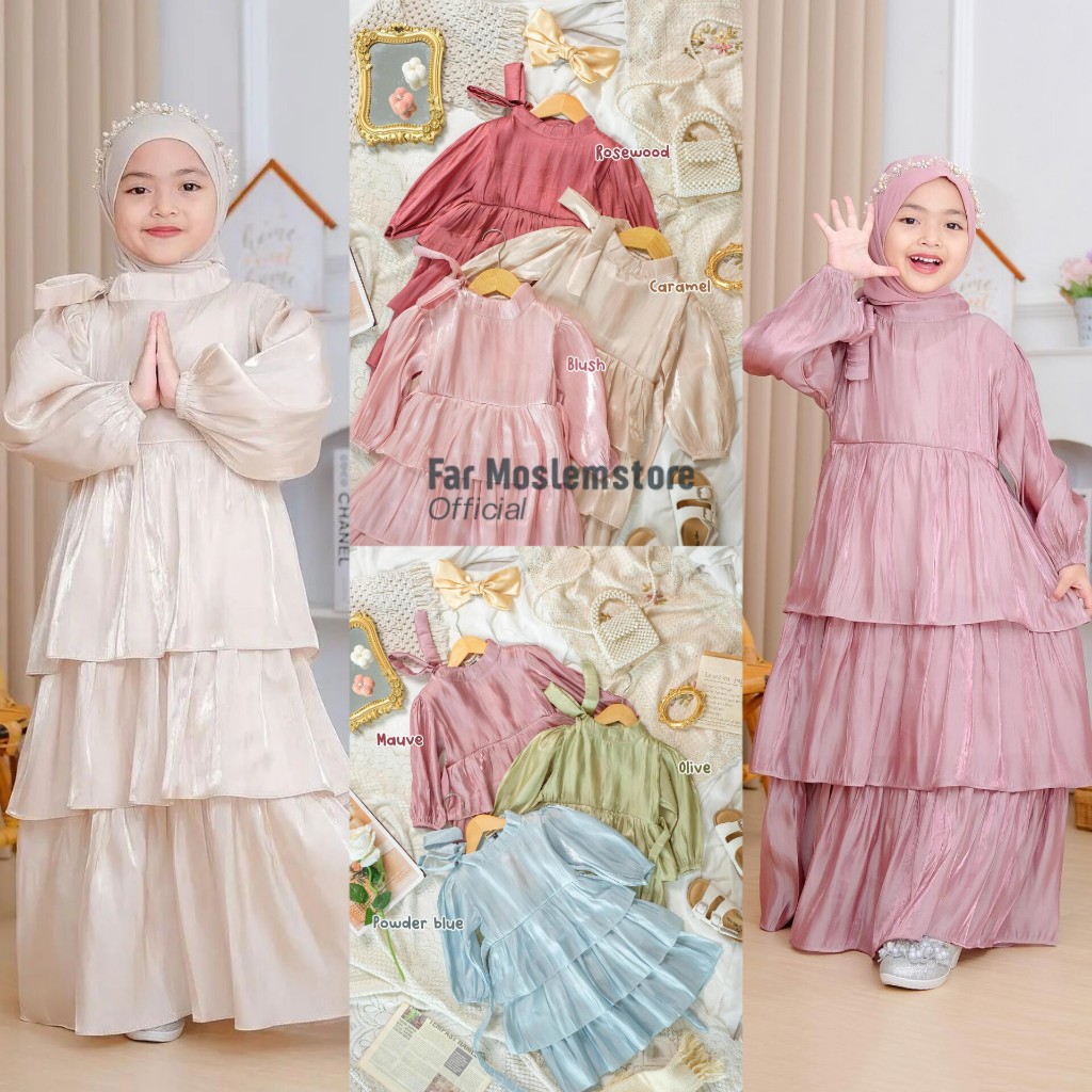 Jual GAMIS SHIMMER ANAK RUFFLE MERMAID DRESS KIDS/BAJU ANAK PESTA/GAMIS ...