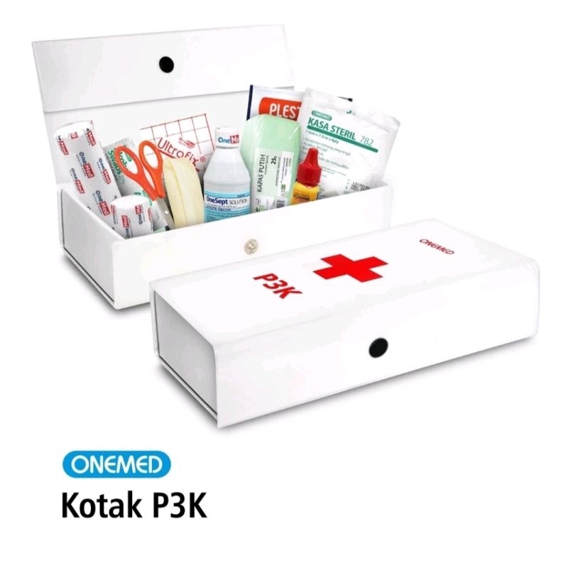 Jual Kotak P3K Onemed + Isi Lengkap - Kotak Obat P3K Alat Pertolongan Pertama Onemed | Shopee ...