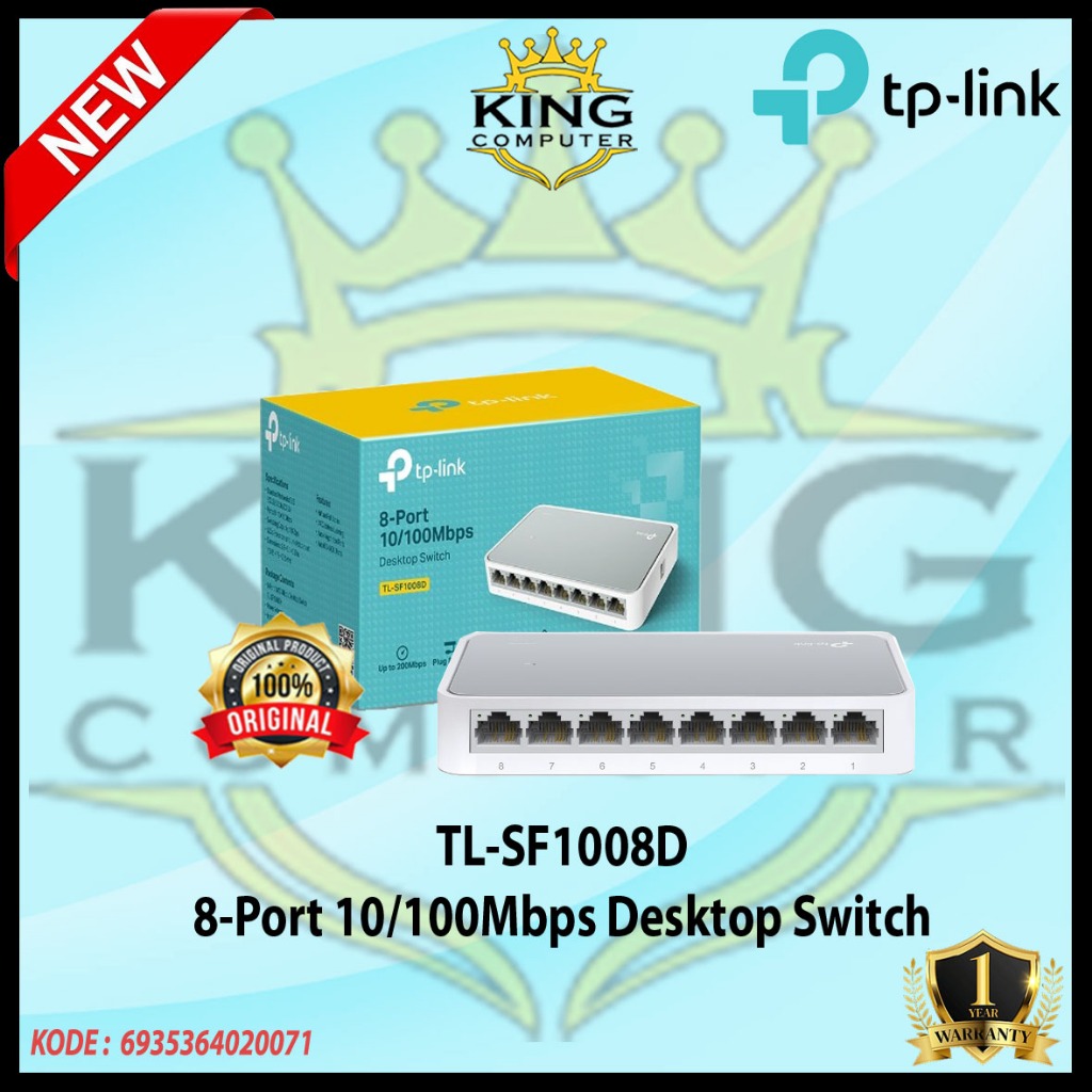 Jual TP-LINK SWITCH TL-SF1008D 8-Port 10/100Mbps Desktop Switch ...
