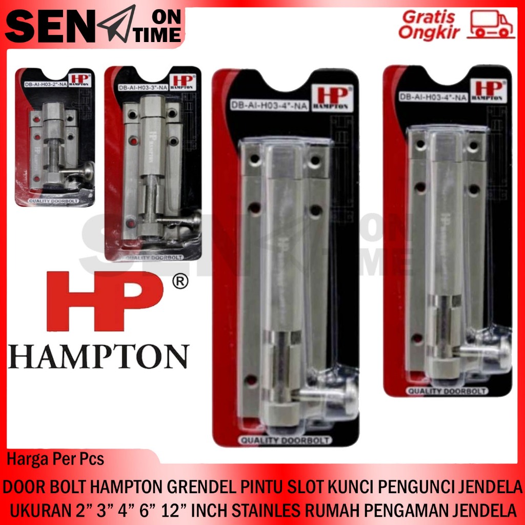 Jual GRENDEL DOOR BOLT HAMPTON DB AI H03 SLOT PINTU PENGUNCI RUMAH LEMARI ALMARI BULAT SEGI 6 NA ...