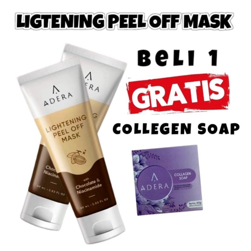 Jual PAKET GLOWING ADERA LIGHTENING PEEL OFF MASK DAN COLLAGEN SOAP ANTI FLEK KERIPUT PENUAAN ...