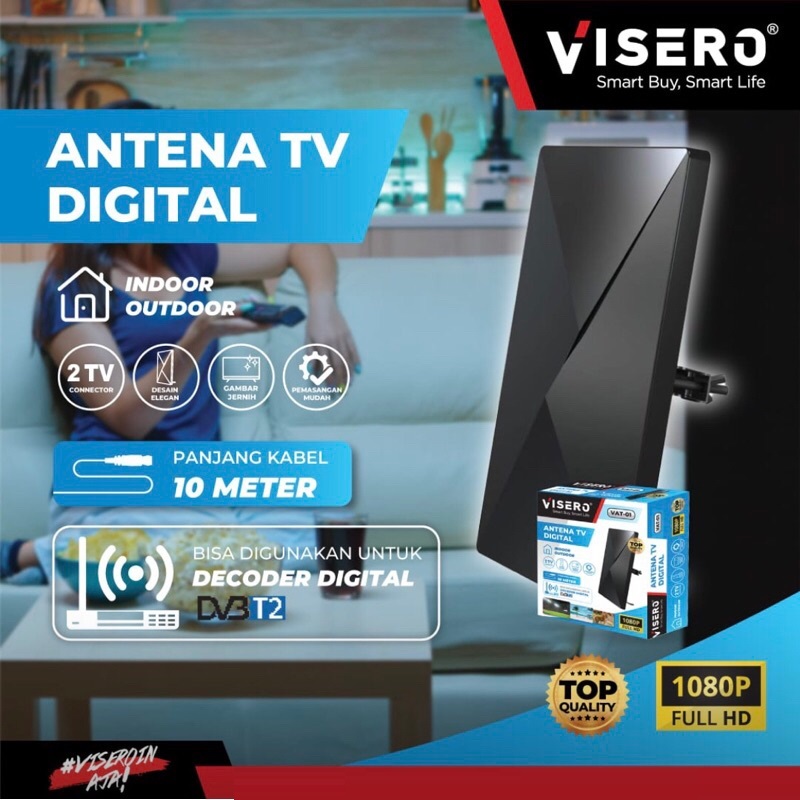 Jual Antena Digital VISERO VAT01 / Antena Indoor Outdoor VISERO VAT-01 ...