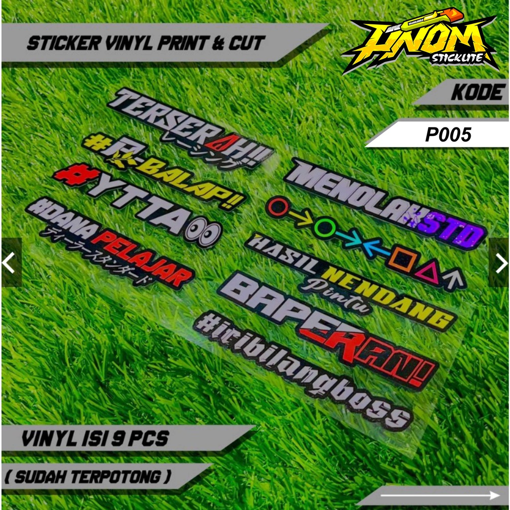 Jual Sticker Racing Vinyl Pack Print & Cut Stiker Motor Racing 116001 ...