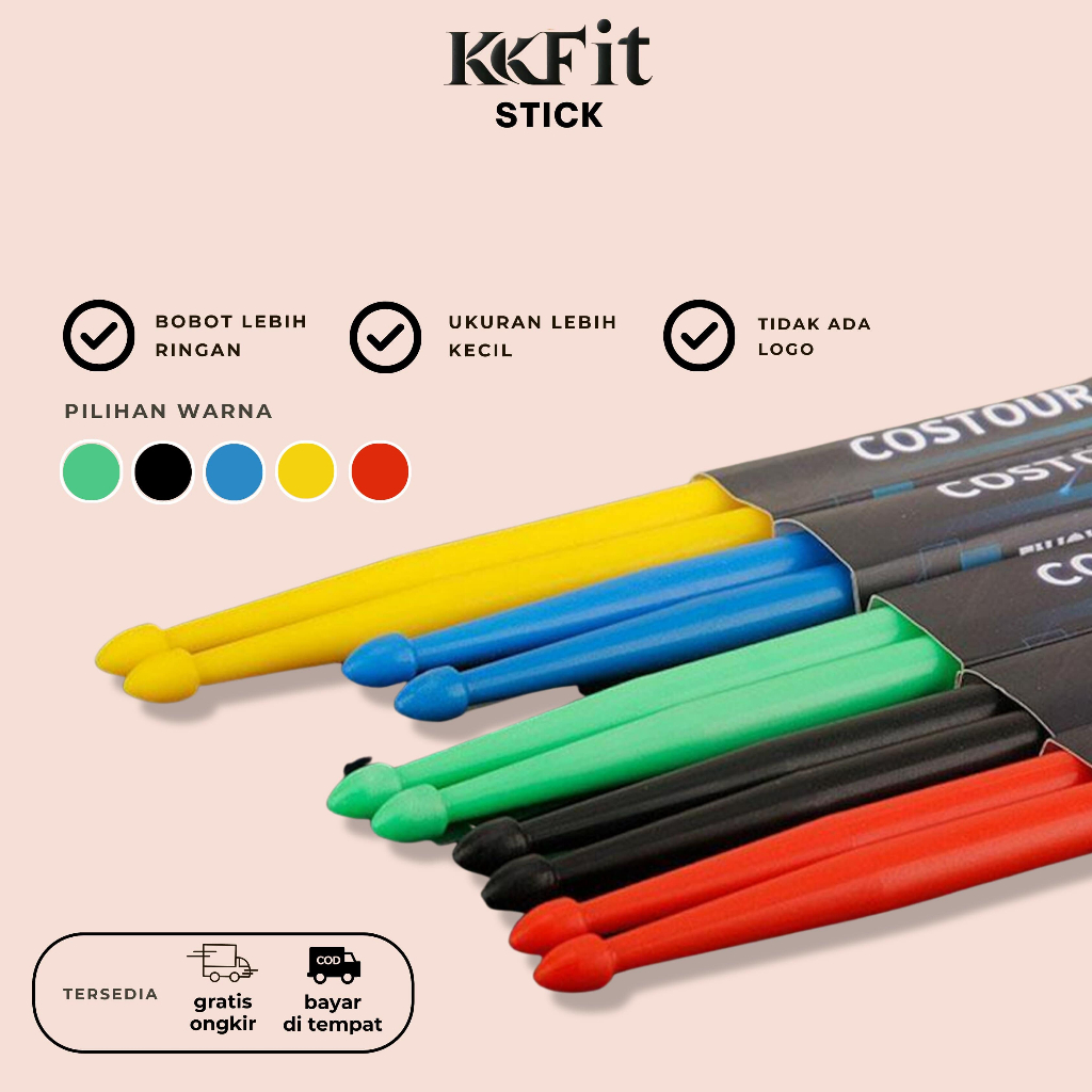 Jual KKFIT Pound Fit Stick Ripstix Stick Workout Cardio Drumming Stick ...