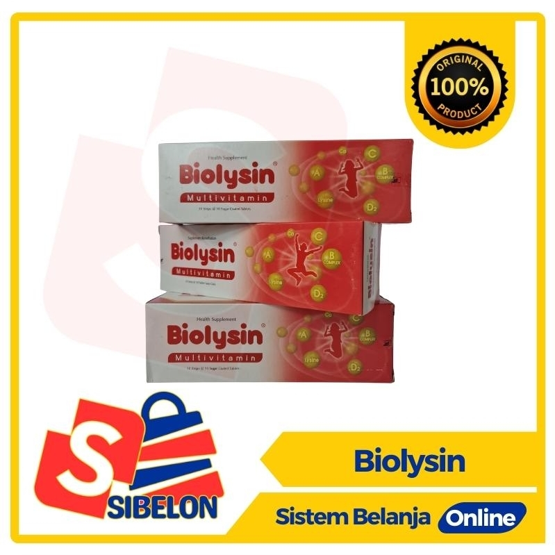 Jual Biolysin Multivitamin Box isi 100 | Shopee Indonesia