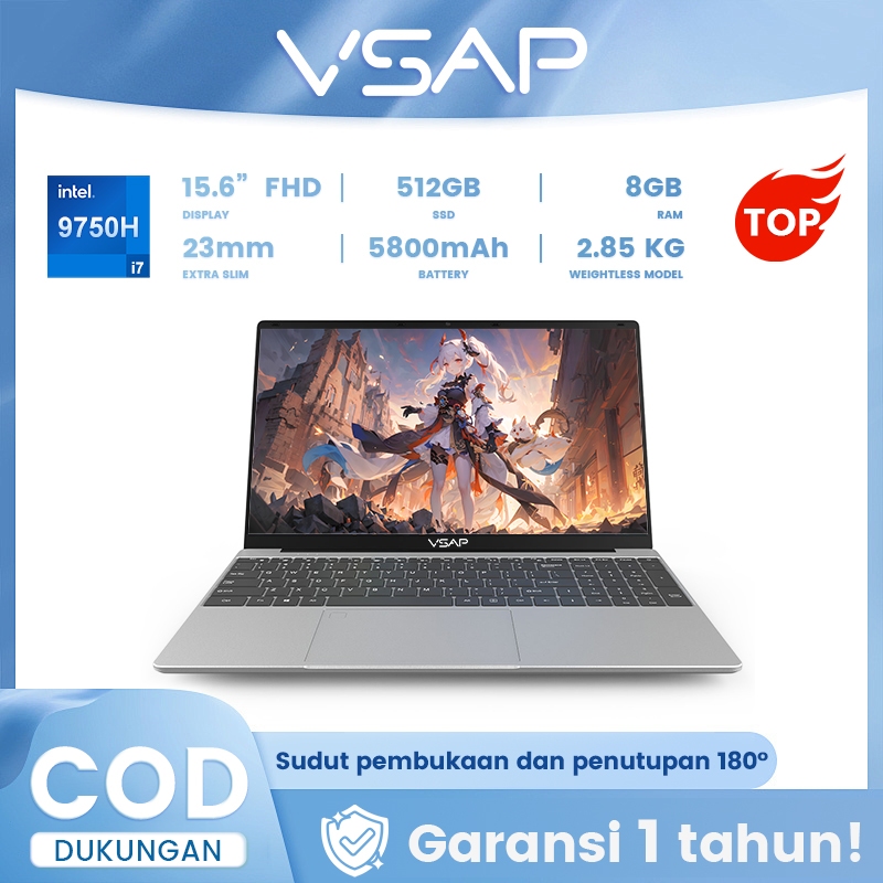 Jual VSAP Laptop Intel I7 9750H 8GB RAM 512GB SSD Windows 11 PRO OHS 15 ...