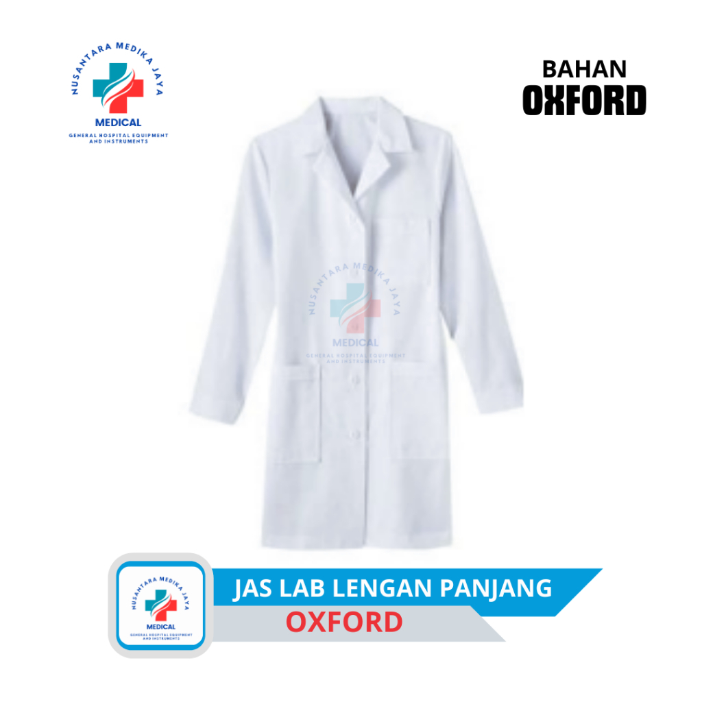 Jual Jas Lab Lengan Panjang Bahan Oxford – Bordir Nama, NIM & Logo ...