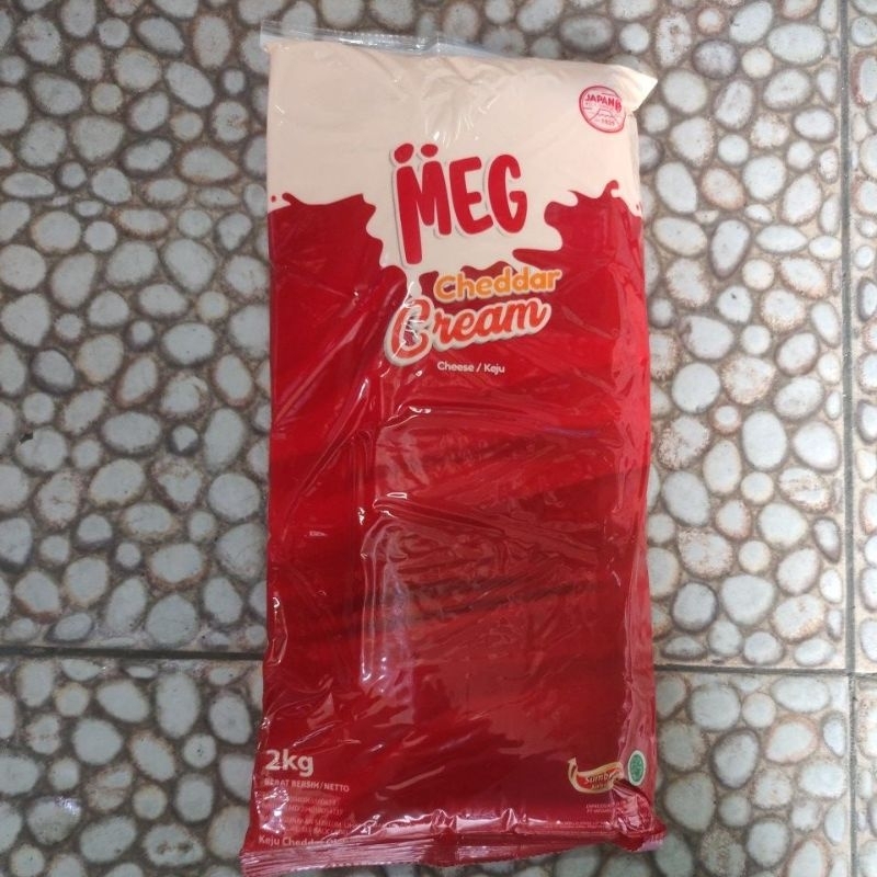 Jual MEG CHEDDAR CREAM CHEESE (KEJU KRIM) 2KG | Shopee Indonesia
