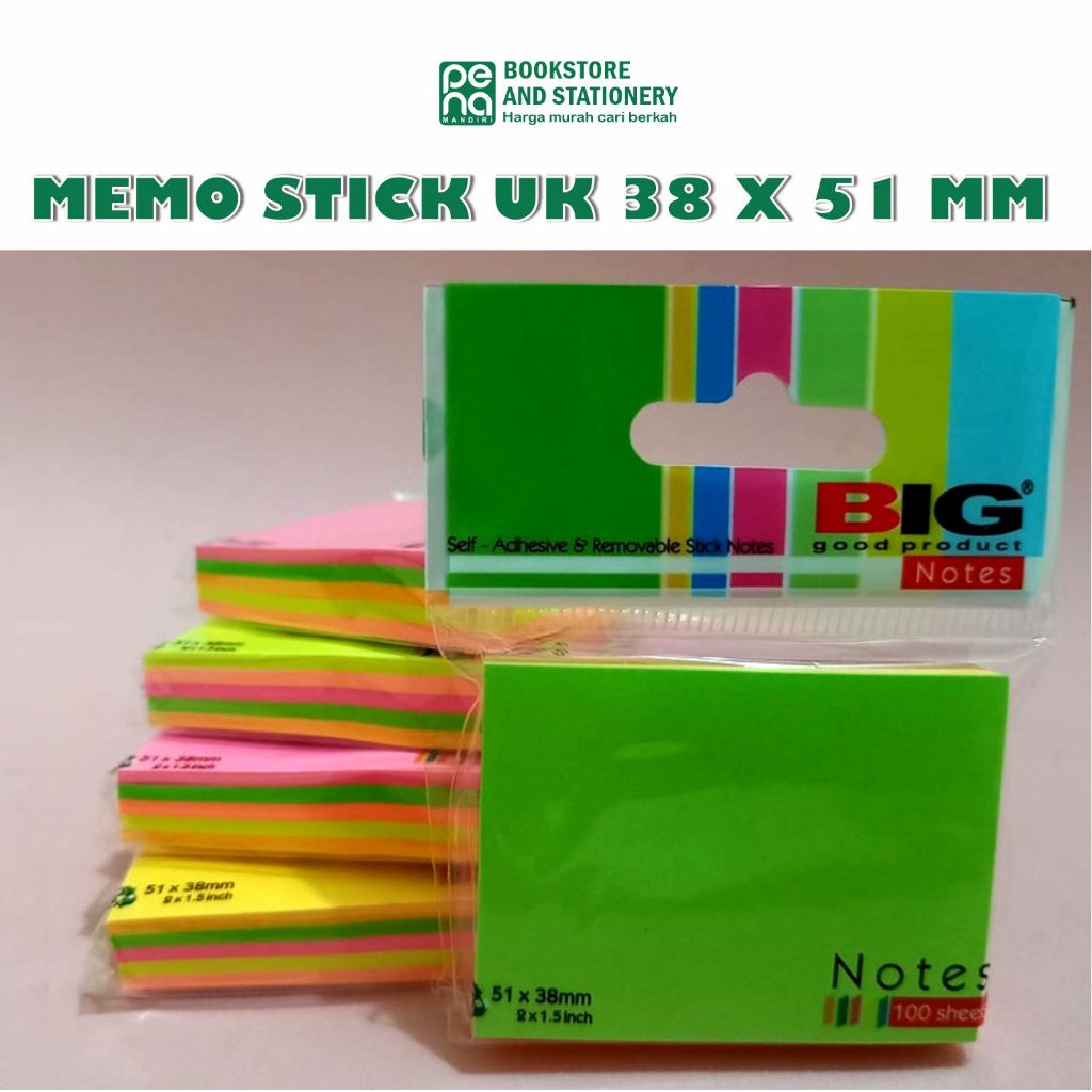 Jual Pembatas Buku Kertas Sticky Note Polos Kecil Murah Memo Stick ...