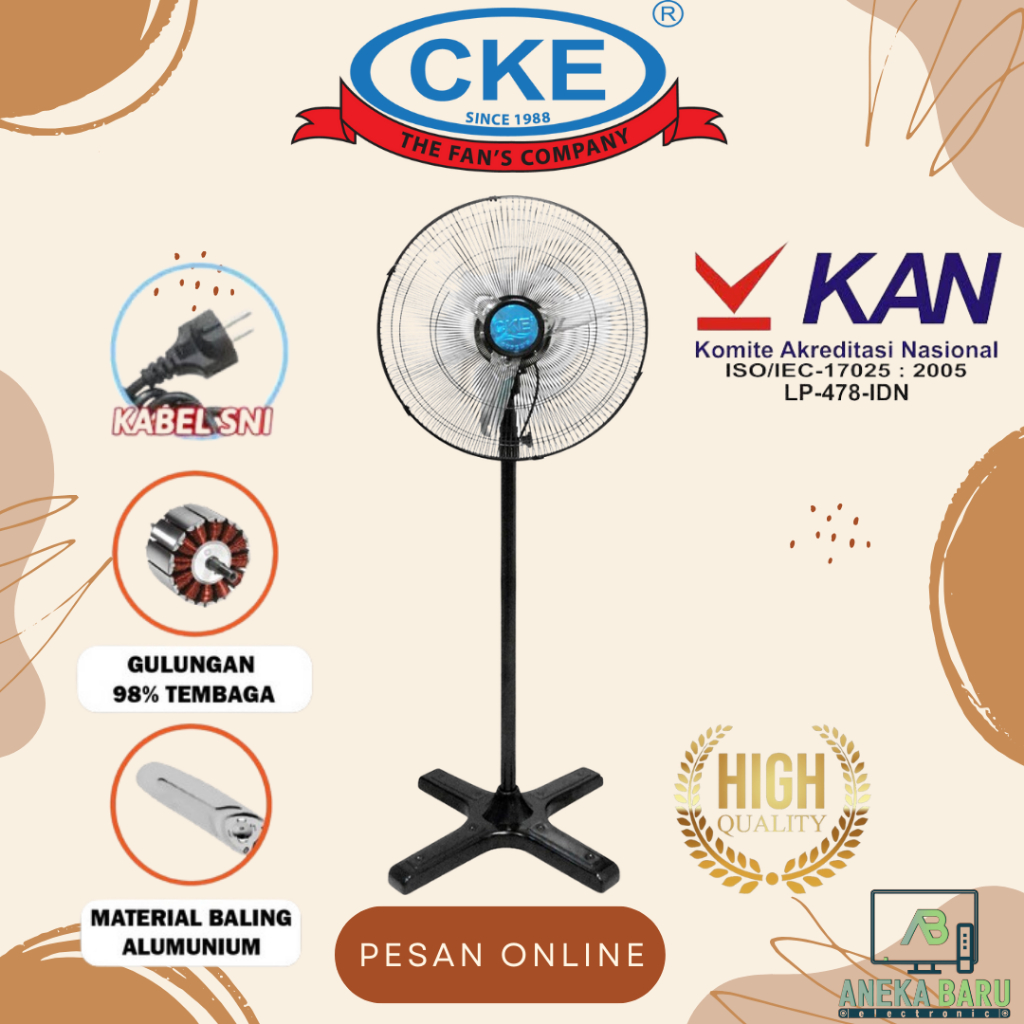 Jual [READY & COD] CKE Stand Fan Industrial Tornado Kipas Berdiri Jumbo ...