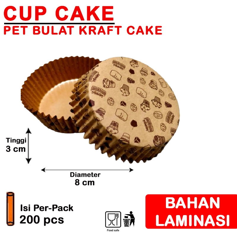 Jual Paper cup case roti bulat 8 cm kincir isi 200pcs | Cup Cake Kraft ...