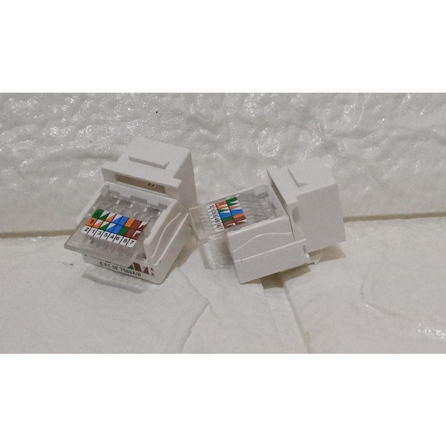Jual Modular Jack Cat5E RJ45 UTP Toolless Tool-less Keystone | Shopee ...