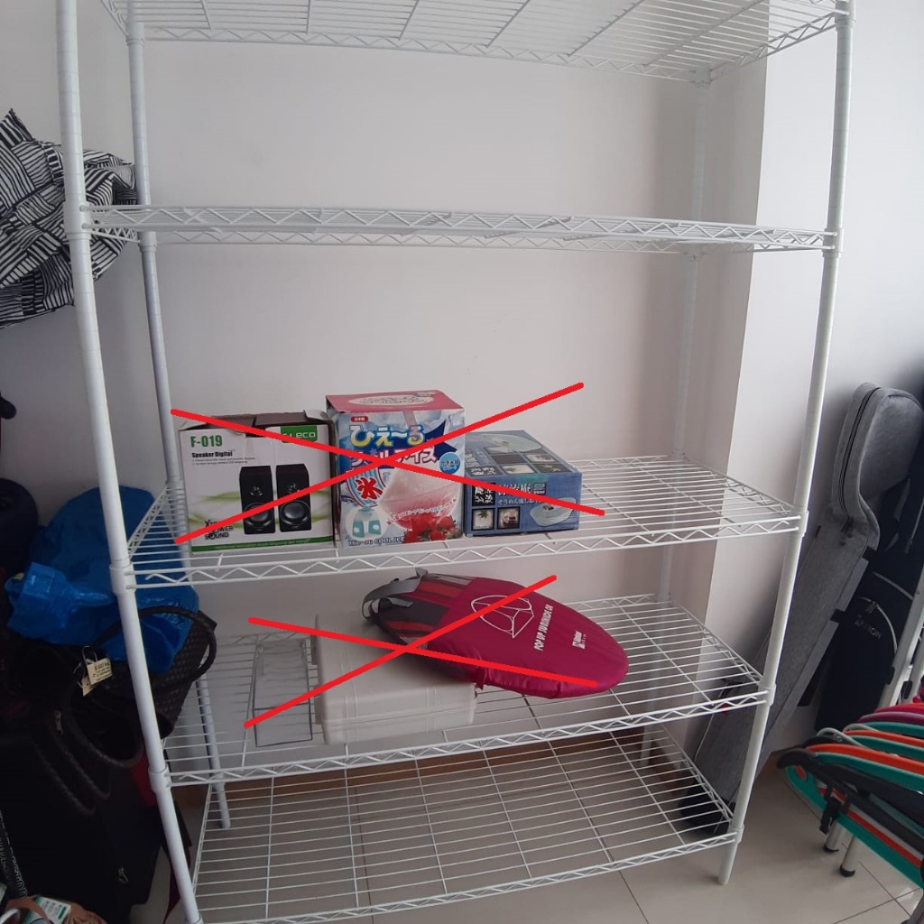 Jual 5-Tier Wire shelf Rack White Color / Rak Kawat Serbaguna 5-Tingkat ...