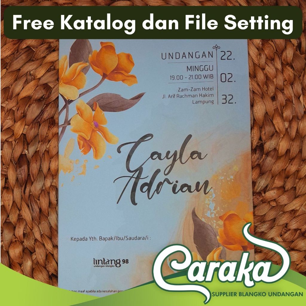 Jual Kartu Undangan Pernikahan atau Kertas Undangan atau Blangko ...
