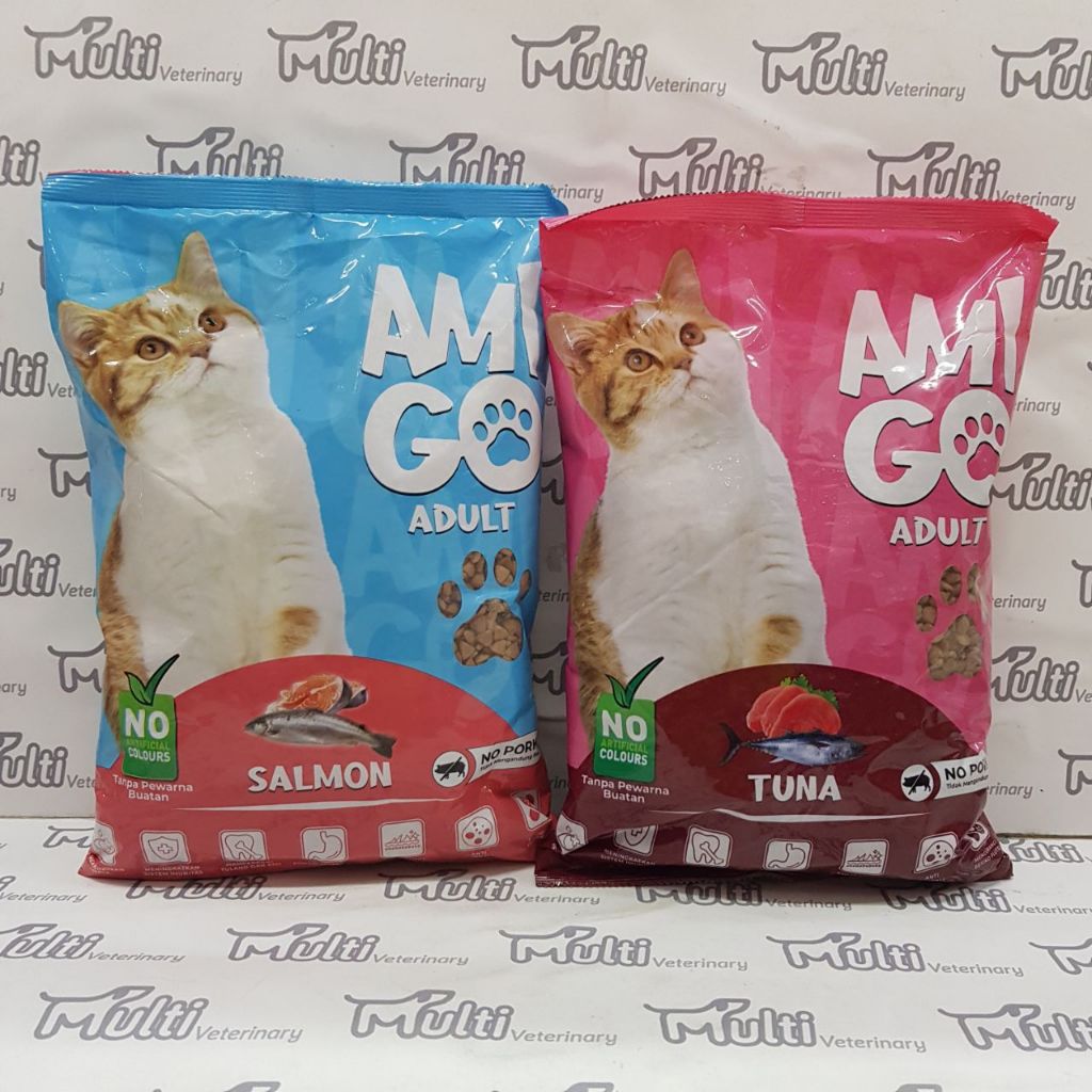 Jual AMIGO 800g Catfood Makanan Kucing Tuna Slamon | Shopee Indonesia