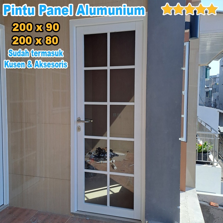 Jual pintu panel alumunium Putih, 90 x 200 / Pintu alumunium modern ...