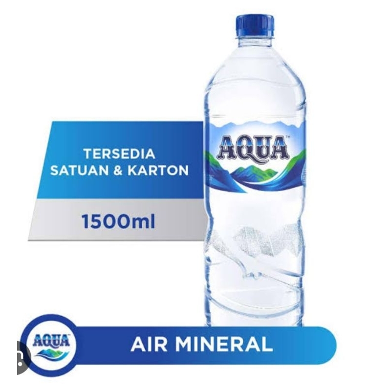 Jual AIR MINERAL AQUA 1.5 LITER (1 PCS) | Shopee Indonesia