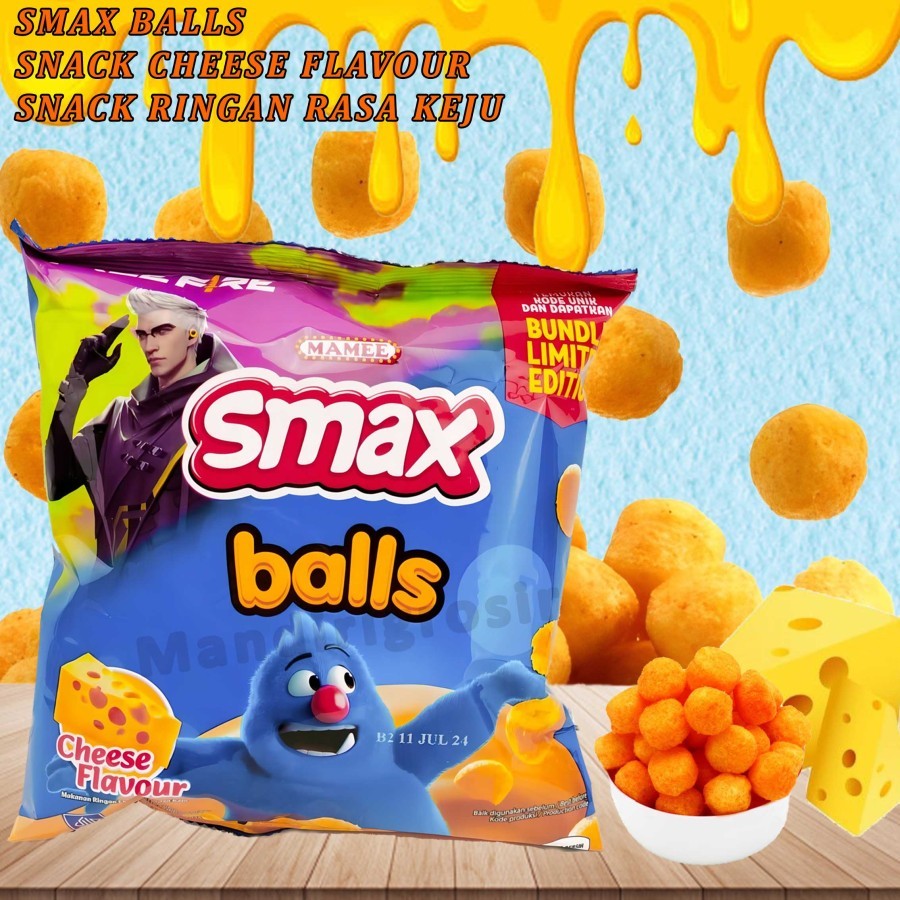 Jual Snack Cheese Flavour * Smax Balls * Snack Ringan Rasa keju * 40gr ...