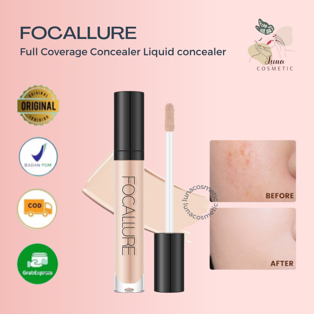 Jual FOCALLURE Full Coverage Concealer Liquid Long Lasting Eyes Face ...