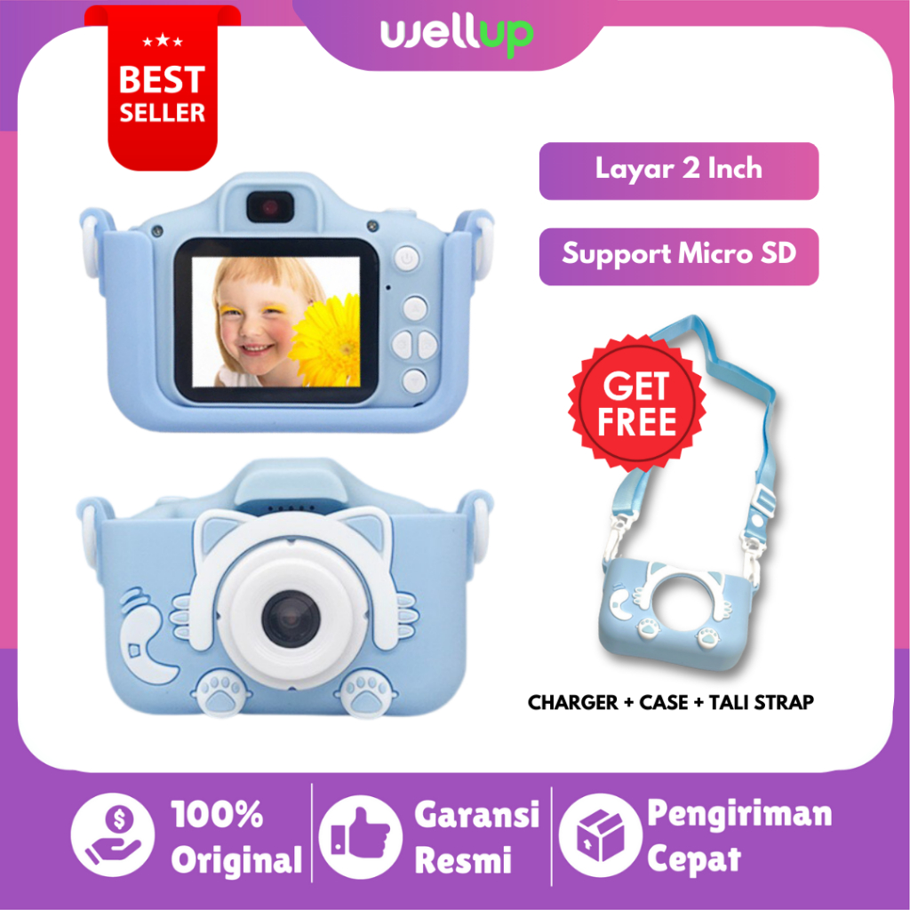 Jual Wellup WKA1 Kamera Anak Mini Digital Camera Kids Mainan Edukasi ...