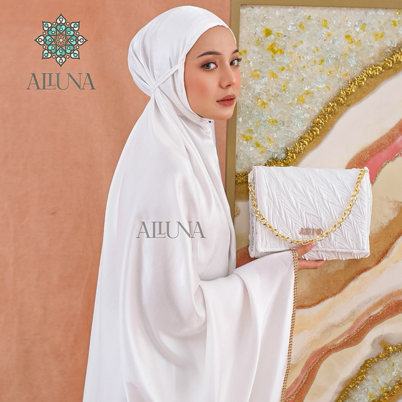 Jual ALLUNA - Mukena Dewasa Shimer Silk Daily Tas mewah Amora Series ...