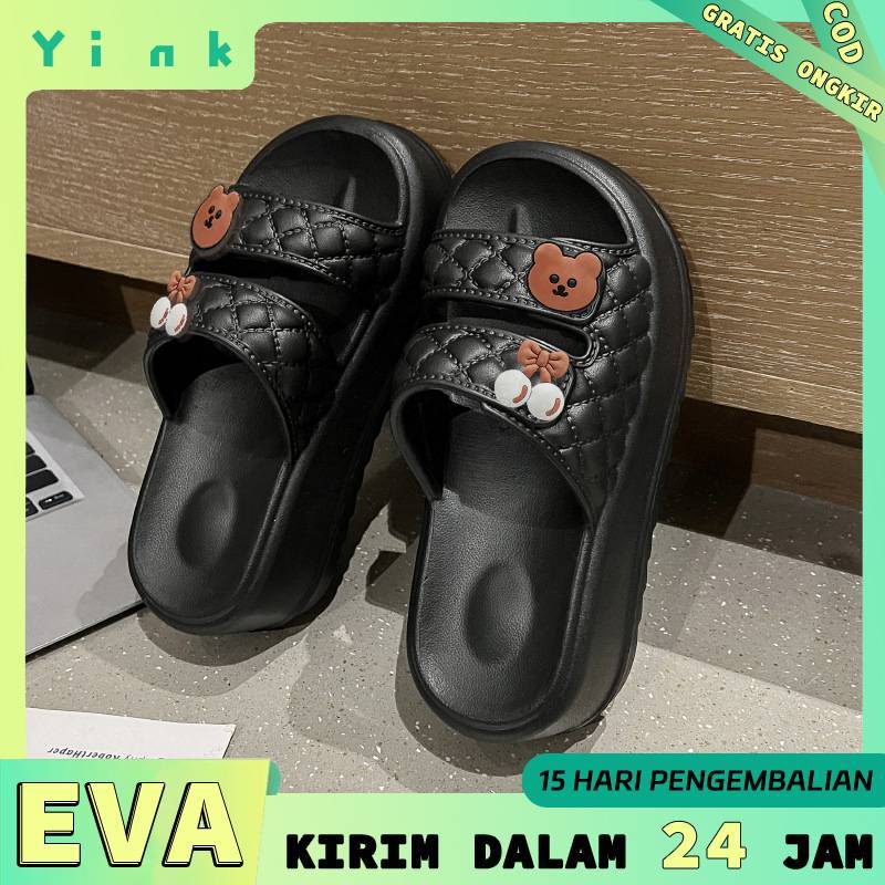 Jual Yink Sandal Wanita Kekinian Tinggi 5Cm Wedges Tebal Terbaru Korea ...