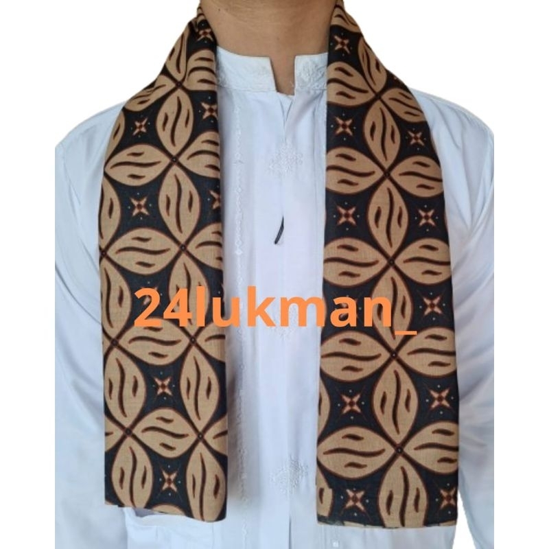 Jual Syal Batik Wanita Scarf Pria ( BISA PILIH MOTIF ) warna coklat ...
