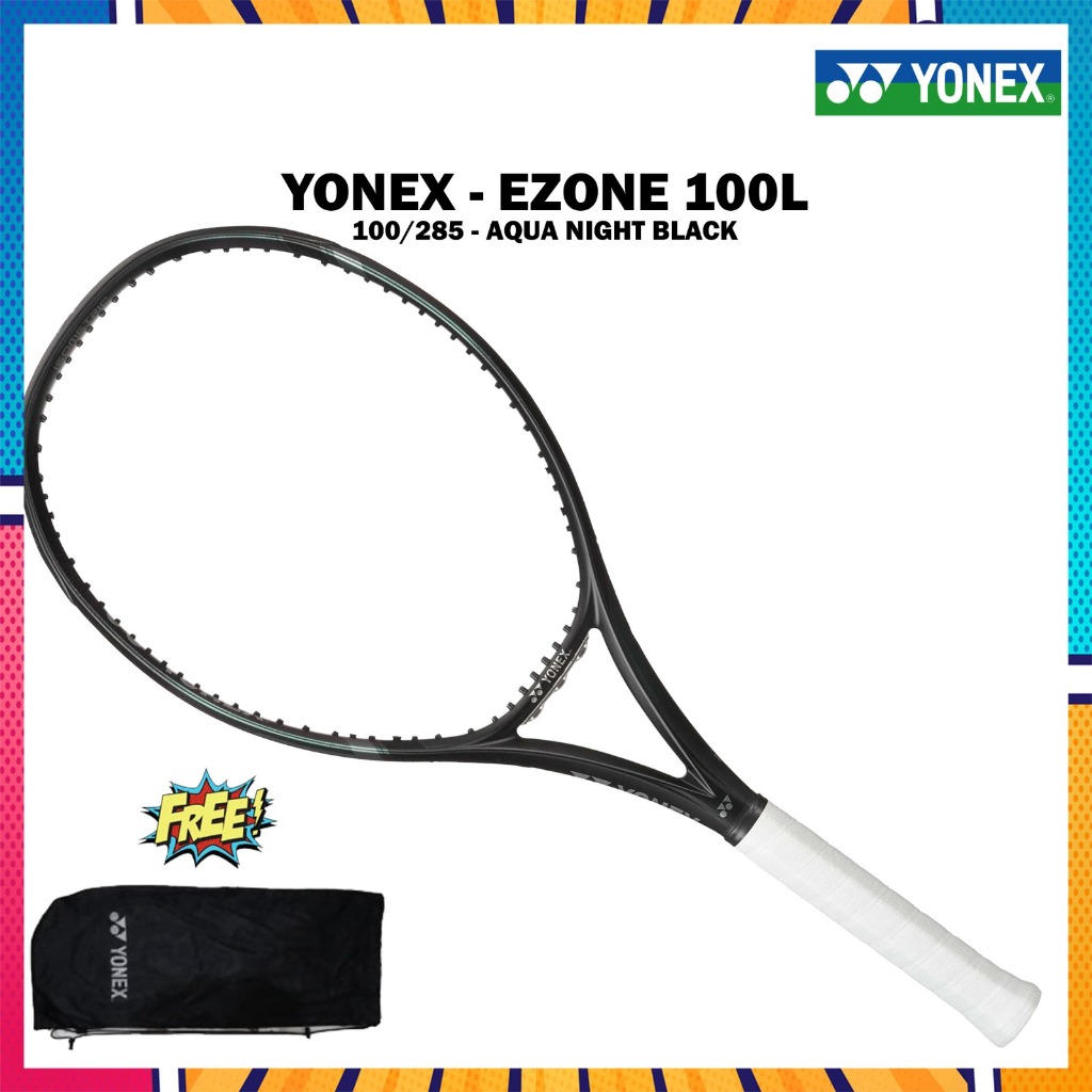 Jual YONEX Ezone 100L (285 gr) Aqua Night Black 2024 Racket Tennis Raket Tenis | Shopee Indonesia